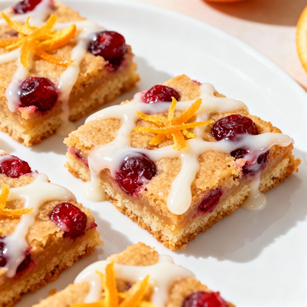 Cranberry Orange Bars with Icing | Bright & Easy Dessert Recipe
