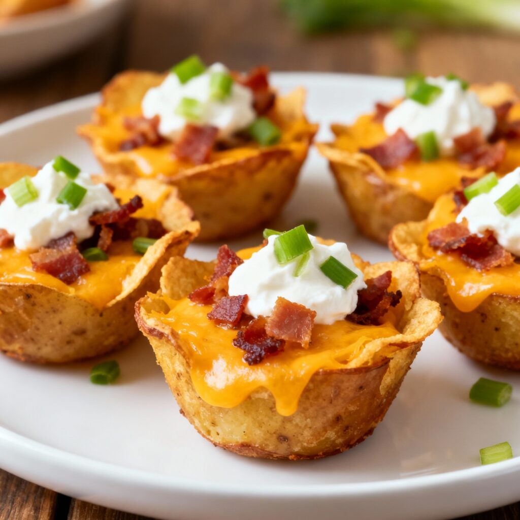 Loaded Potato Nacho Cups for the Ultimate Party Bite