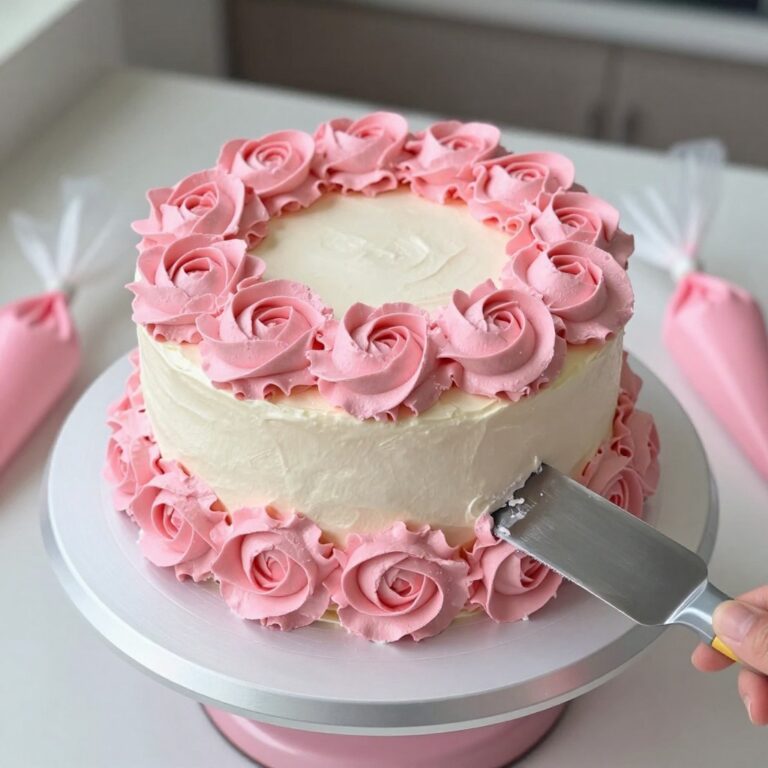 The Ultimate Pink Rosette Layer Cake: A Show-Stopping Dessert - Bento ...