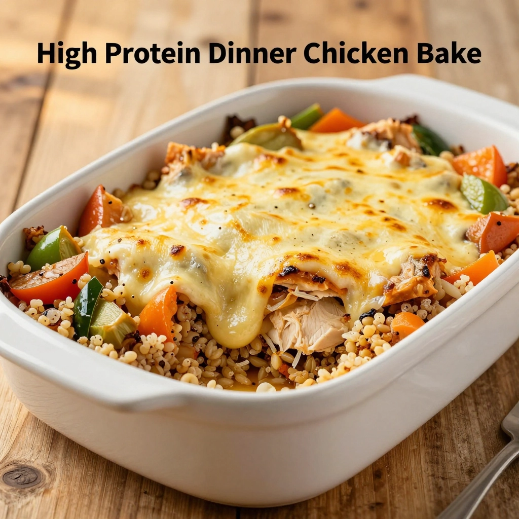 High Protein Dinner Chicken Bake | Easy and Filling